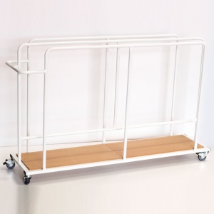 Heavy-Duty Vertical Mat Trolley