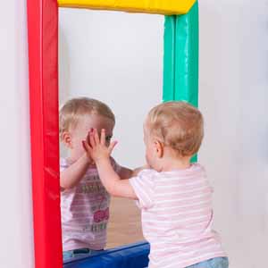 Children's Soft Frame Silver Fun Mirror | theClassroom.co