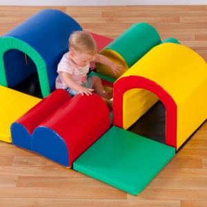 Toddler "Tunnels & Bumps" Multicoloured Soft Blocks