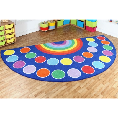Rainbow™ Large Semi-Circle Placement Carpet | theClassroom.co