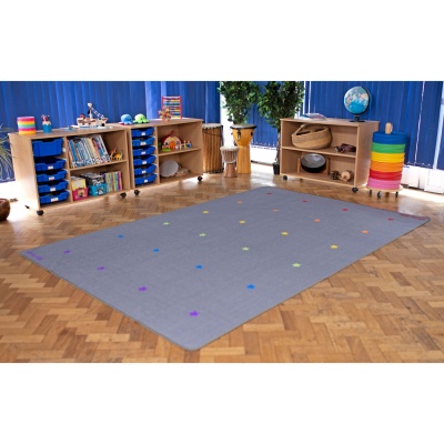 Essentials Rainbow Stars Carpet | theClassroom.co