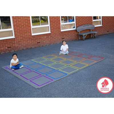Essentials Rainbow Square Carpet | theClassroom.co