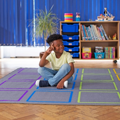 Essentials Rainbow Square Carpet | theClassroom.co