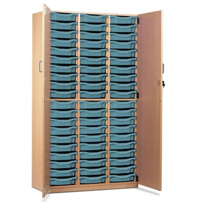 Monarch 60 Shallow Tray Cupboard with Full Locking Doors | theClassroom.co