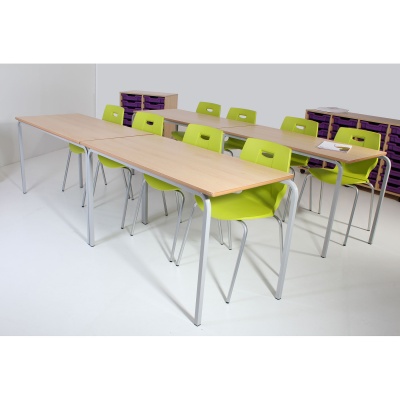 Advanced Slide-Stacking Rectangular Classroom Table | theClassroom.co