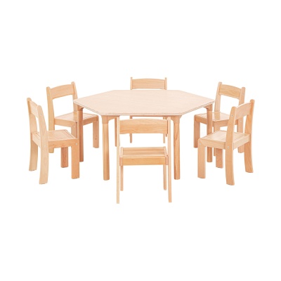 Children's Beechwood Hexagon Table | theClassroom.co