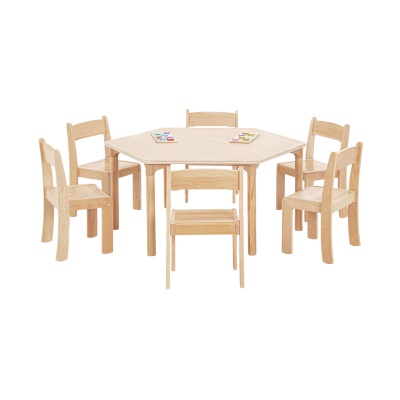 Children's Beechwood Hexagon Table | theClassroom.co