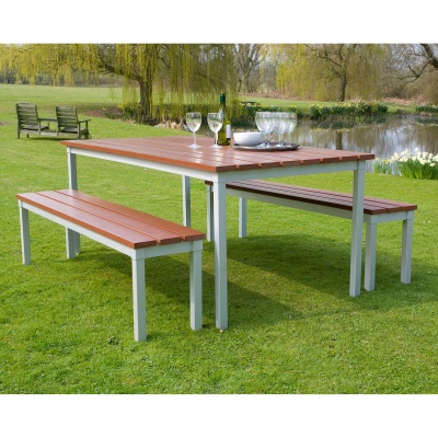Enviro Outdoor Rectangular Table & Bench Set | theClassroom.co