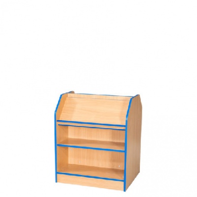 Folio Wide Double-Sided Library Bookcase + Angled Shelf