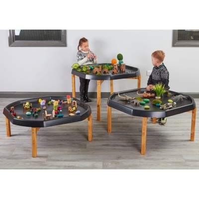 Black Tuff Spot Tray - Pack of 3