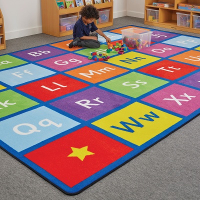 Alphabet Rocks Learning Rug | theClassroom.co