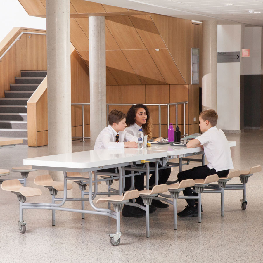 12 Seat Primo Rectangular Mobile Folding Table - Seats | theClassroom.co