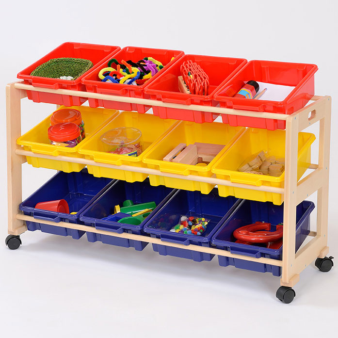 12 Tray Beech Classroom Tidy | theClassroom.co