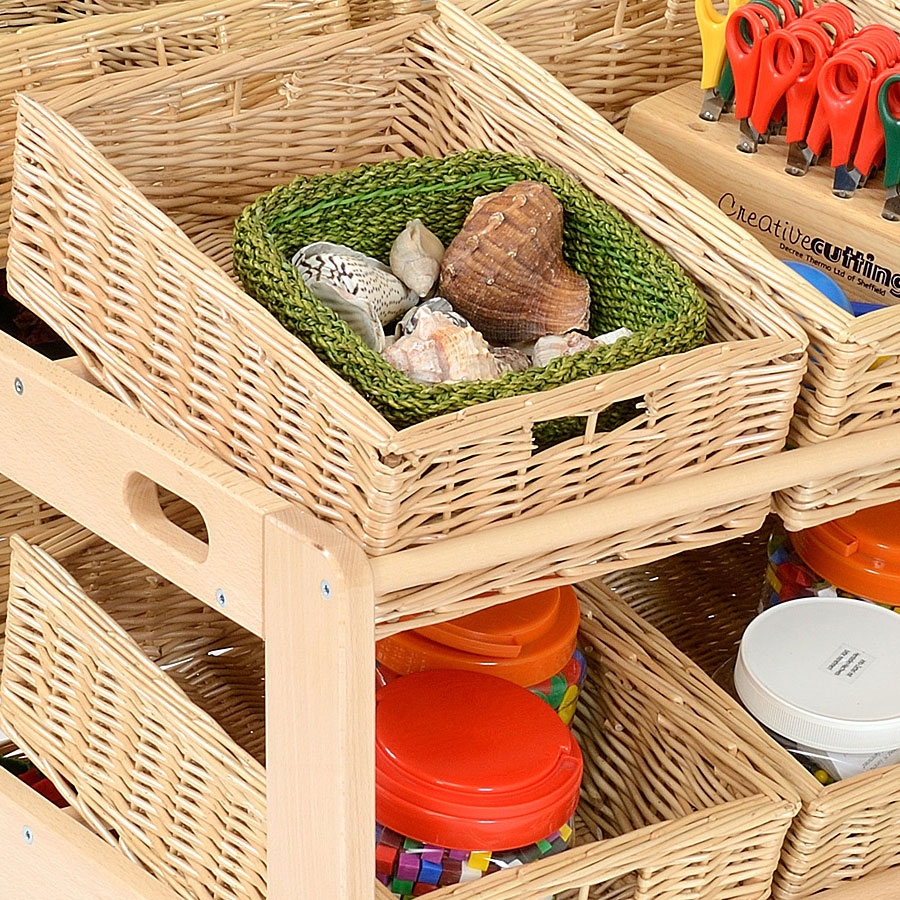 18 Shallow Basket Double Classroom Tidy | theClassroom.co