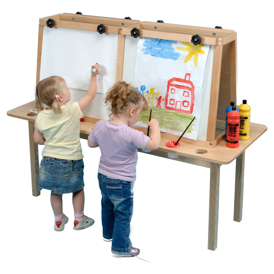 Nursery 4 Person Table Easel | theClassroom.co