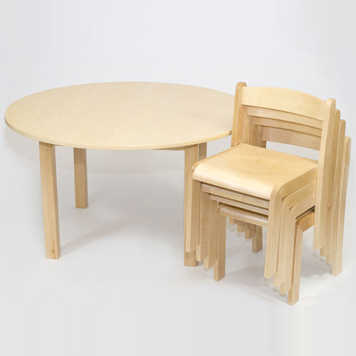 Children's Round Veneer Wooden Table | theClassroom.co