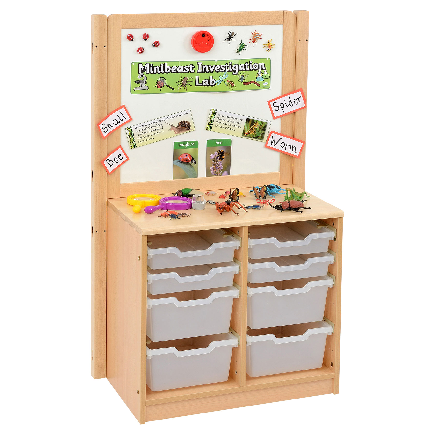 Room Scene - 2 Bay A4 4 Deep / 4 Shallow Tray Unit + Cork / Drywipe ...