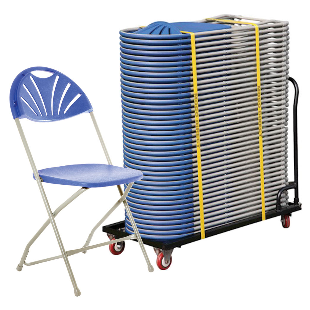 40 Classic Plus Folding Chair + Trolley Bundle | theClassroom.co