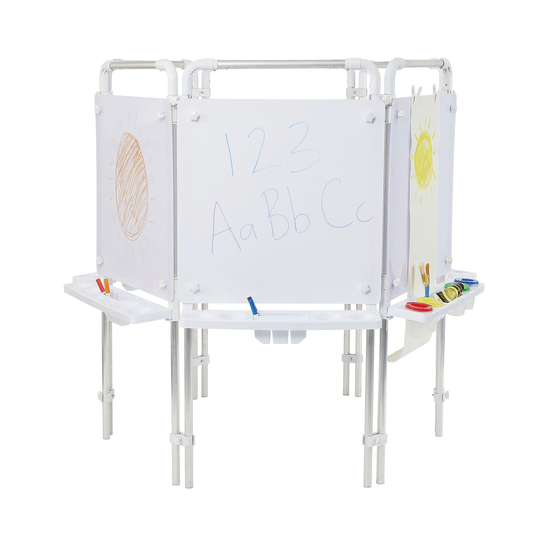6 Sided Children's Easel + 6 Dry Wipe Boards | theClassroom.co