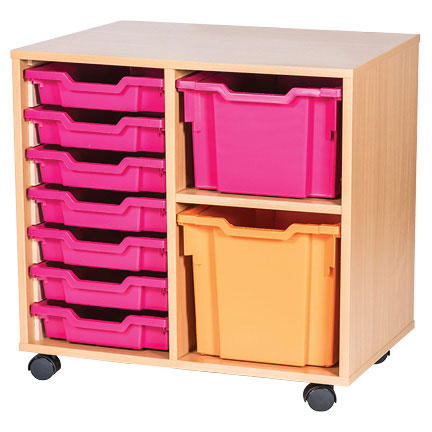 7 High Double Column Tray Storage (7 Shallow, 1 Extra Deep & 1 Jumbo ...