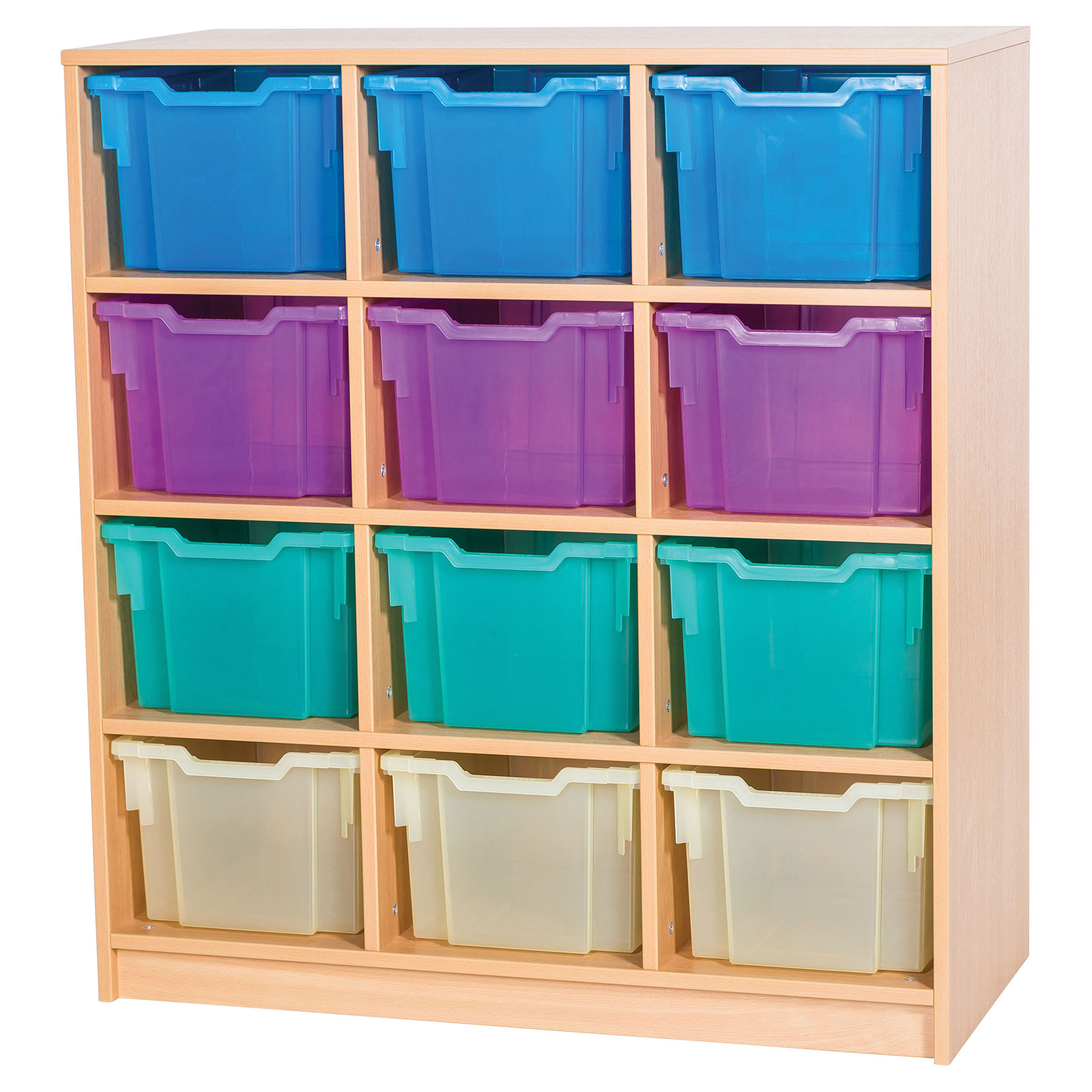 12 High Triple Column Tray Storage (12 Extra Deep Trays) | theClassroom.co