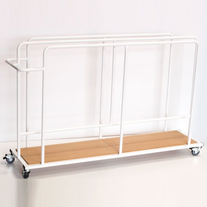Heavy-Duty Vertical Mat Trolley