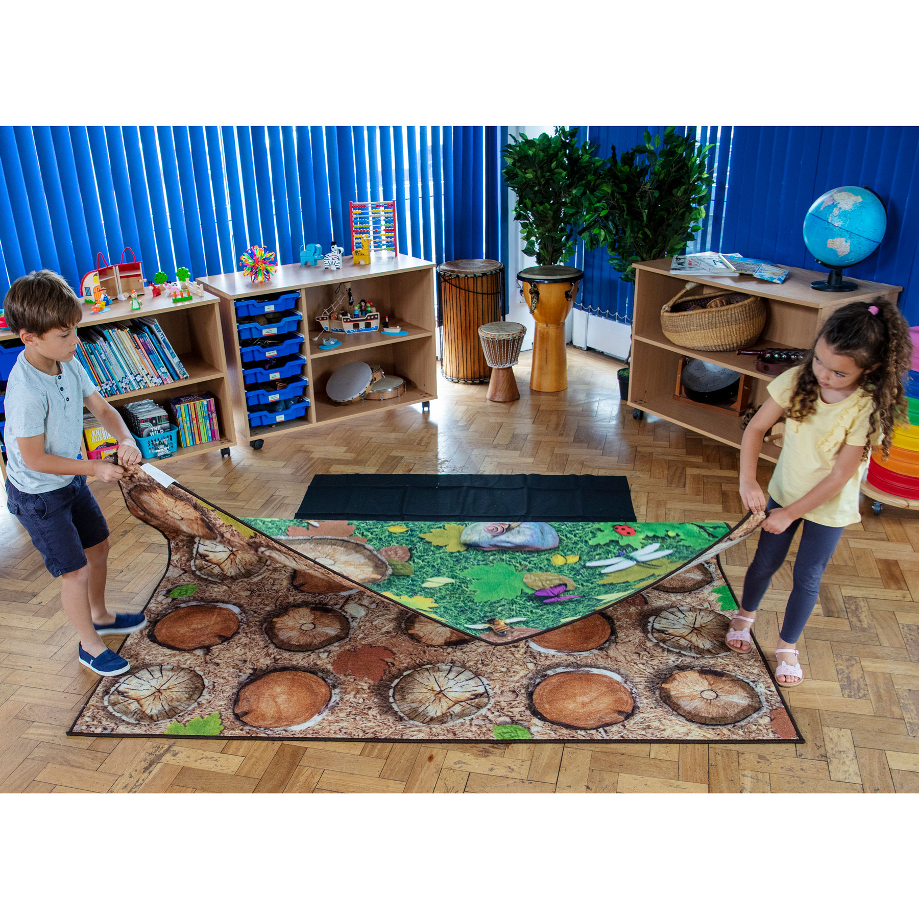Natural World Woodland and Minibeasts Double Sided Carpet | theClassroom.co