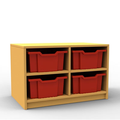 "Curve" Double Column Storage (2 Trays High) | theClassroom.co