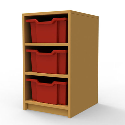 "Curve" Single Column Storage (3 Trays High) | theClassroom.co