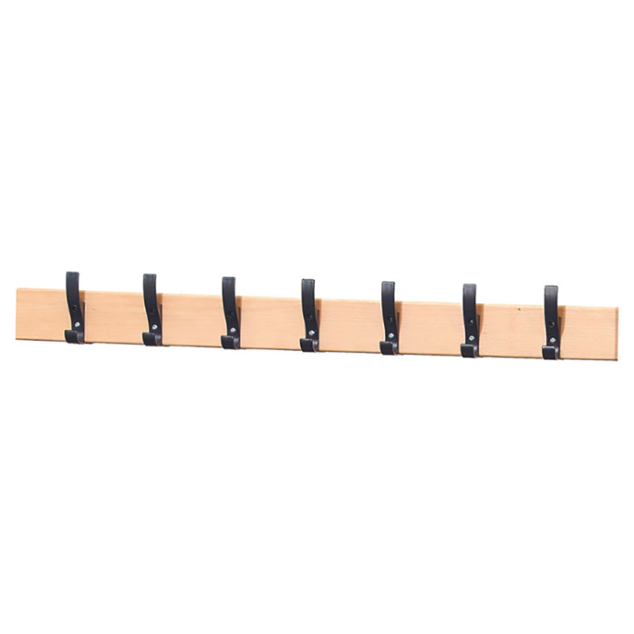 7 Hook "Unbreakable" Coat Rail - Black | theClassroom.co