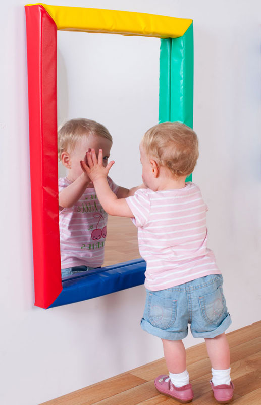 Children's Soft Frame Silver Fun Mirror | theClassroom.co
