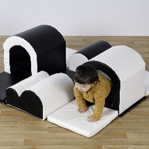 Toddler "Tunnels & Bumps" Black & White Soft Blocks | theClassroom.co