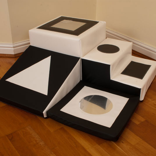 Children's Soft-Block Playring Mirror Trail - Black & White ...