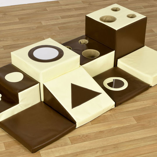 Children's Soft Blocks Discovery Trail - Brown & Cream