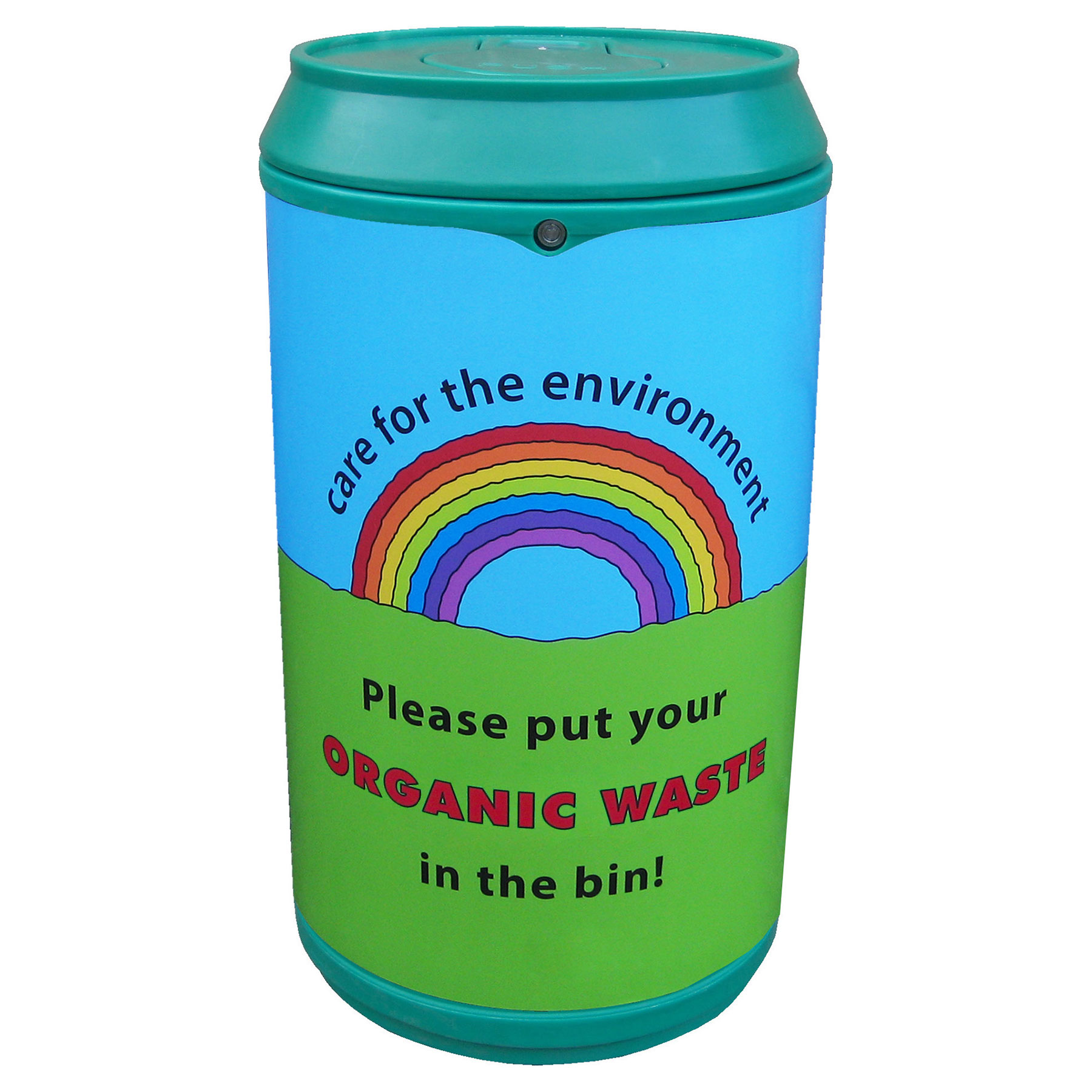 Drinks Can Recycling Bin with Rainbow Graphics | theClassroom.co