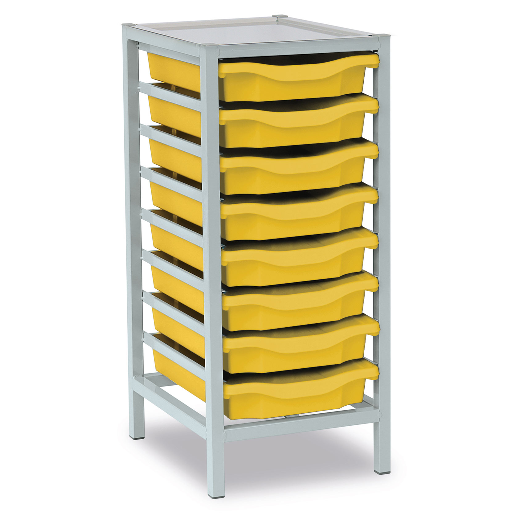 Monarch 8 Single Tray Unit with Metal Top (Light Grey) | theClassroom.co