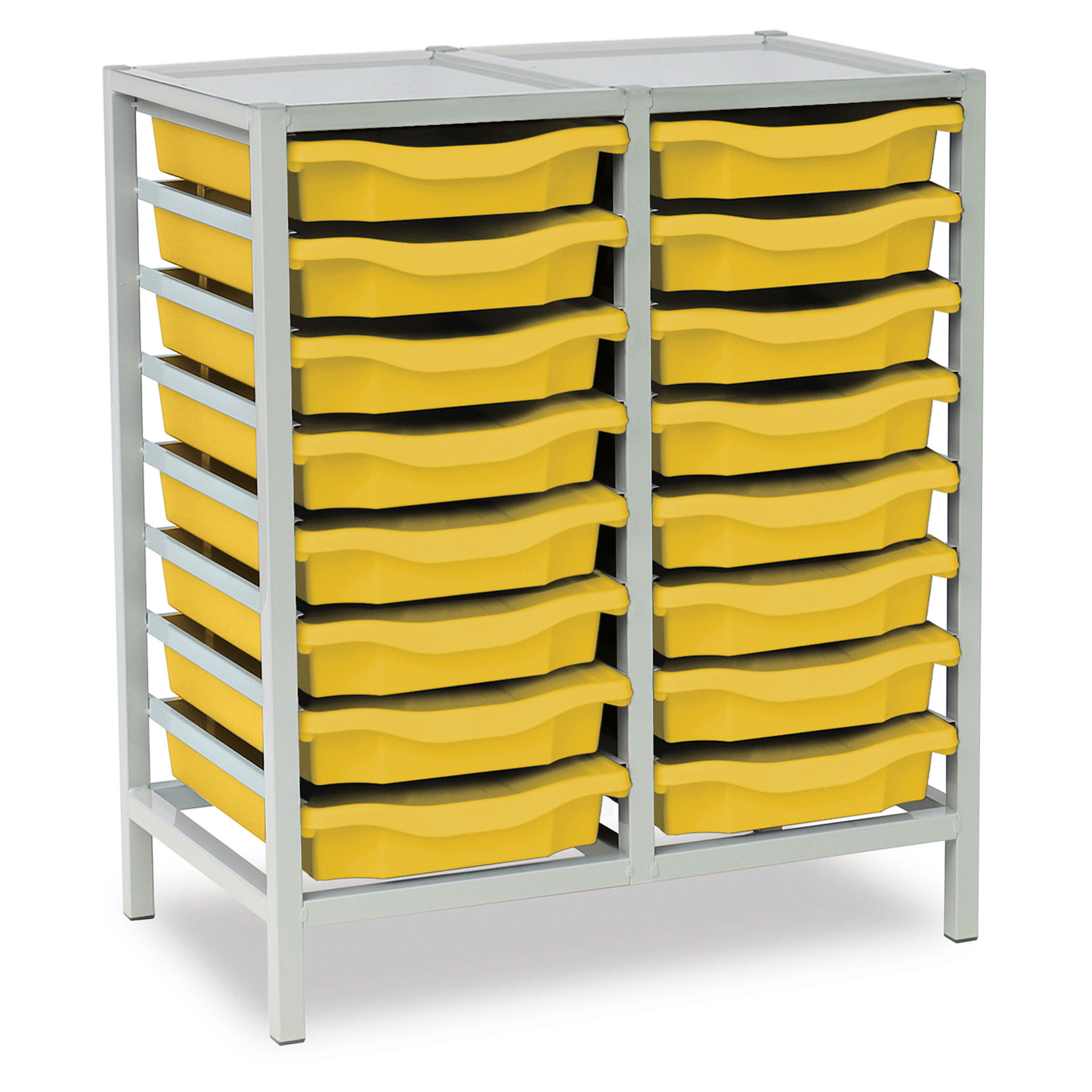Monarch 16 Single Tray Unit with Metal Top (Light Grey) | theClassroom.co