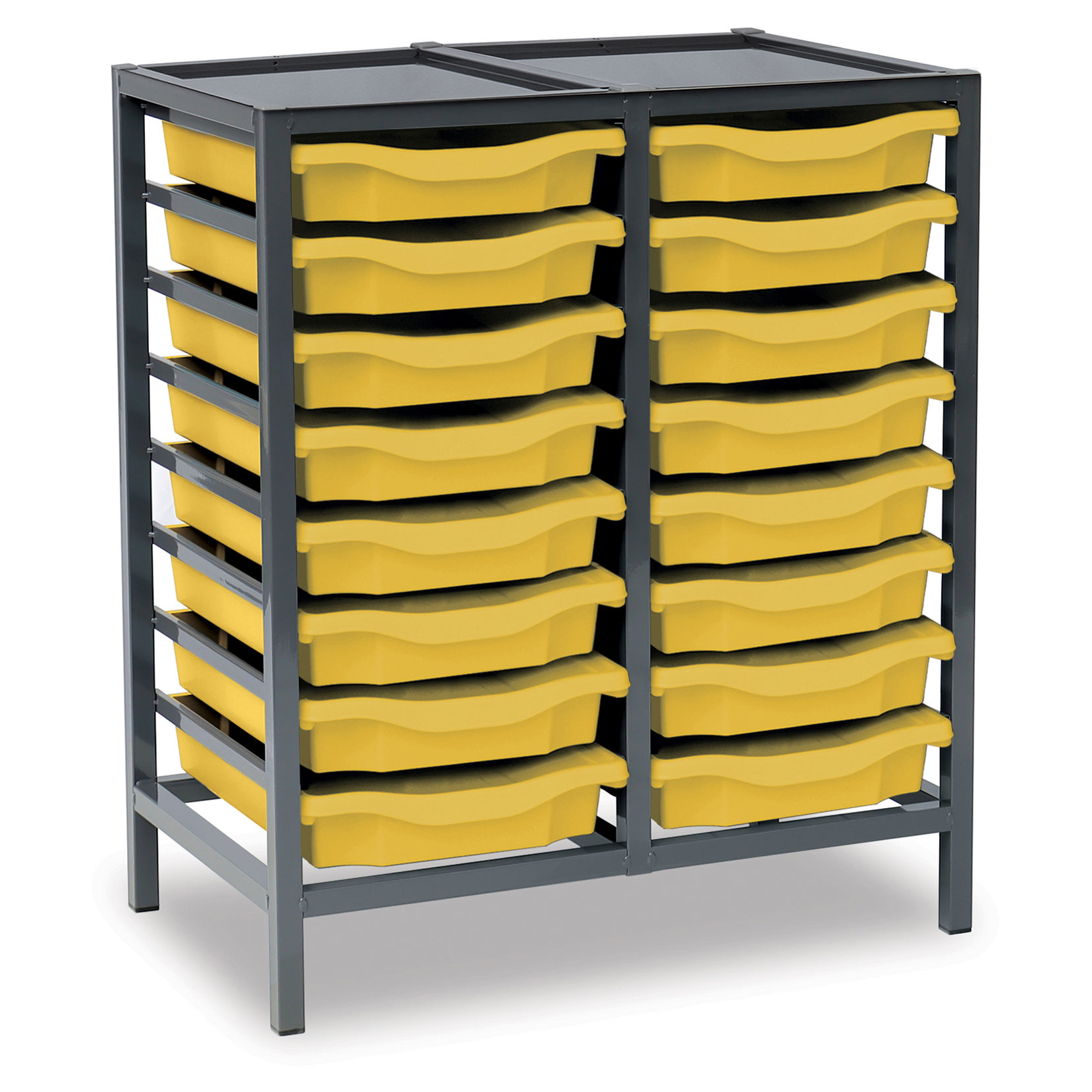 Monarch 16 Single Tray Unit with Metal Top (Dark Grey) | theClassroom.co