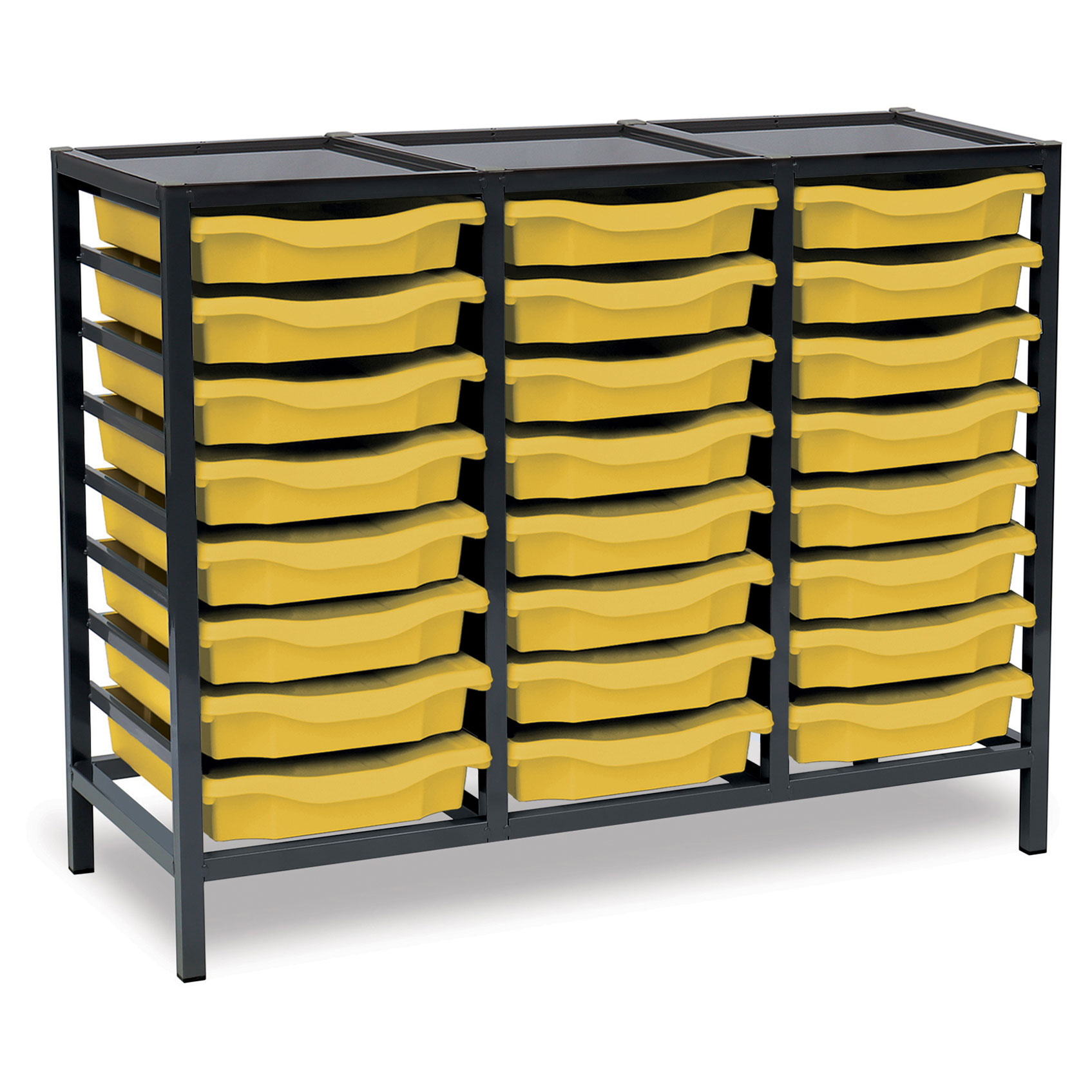 Monarch 24 Single Tray Unit with Metal Top (Dark Grey) | theClassroom.co