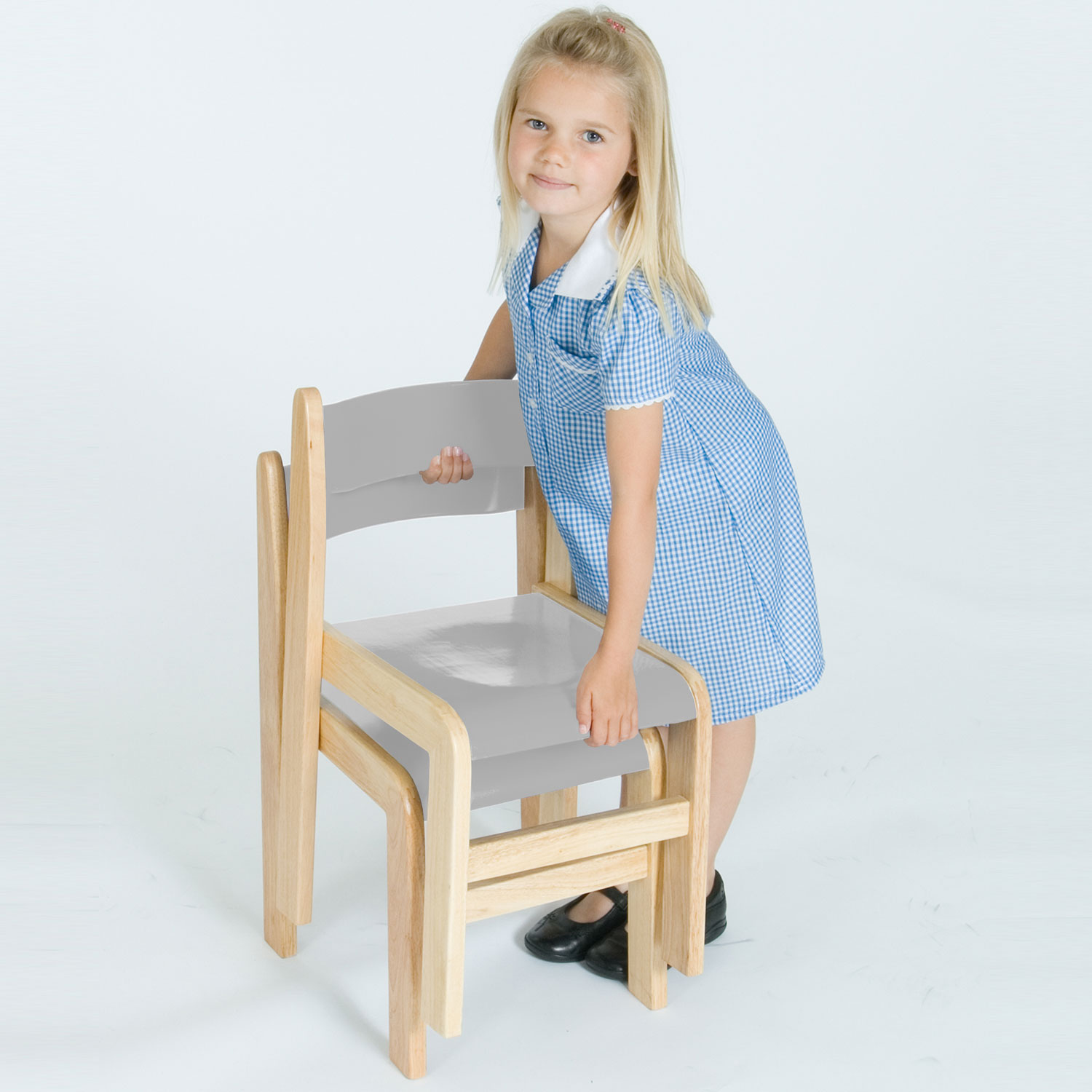 Tuf Class™ Wooden Chair Grey (Pack of 2) | theClassroom.co
