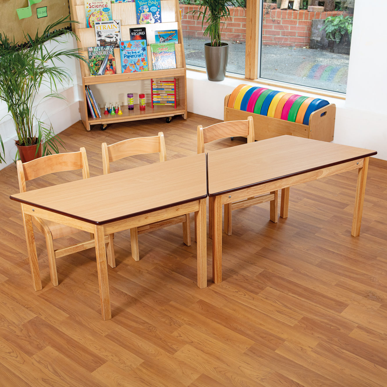 Tuf Class™ Trapezoidal Table - Beech | theClassroom.co