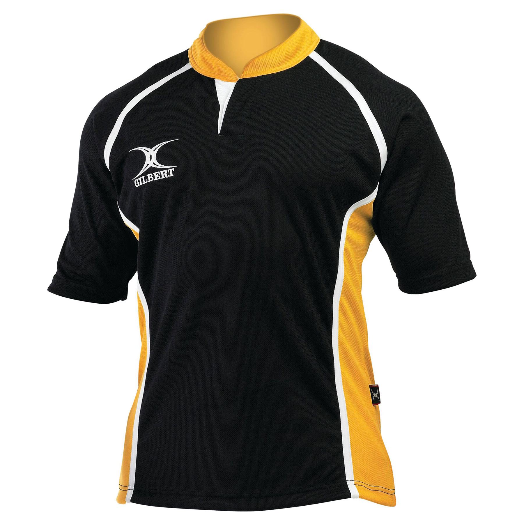 Gilbert Xact Rugby Match Shirt Two-Tone Black/Amber | theClassroom.co