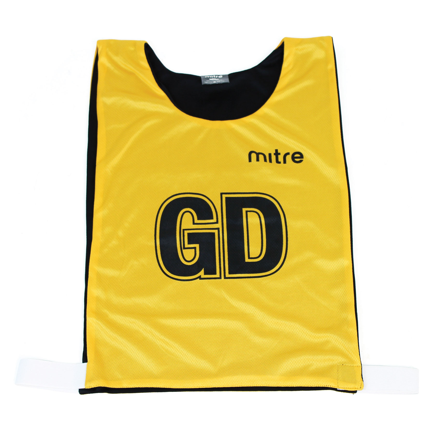 Mitre Pro Reversible Netball Bib Set Black/Amber, Set Of 7 ...