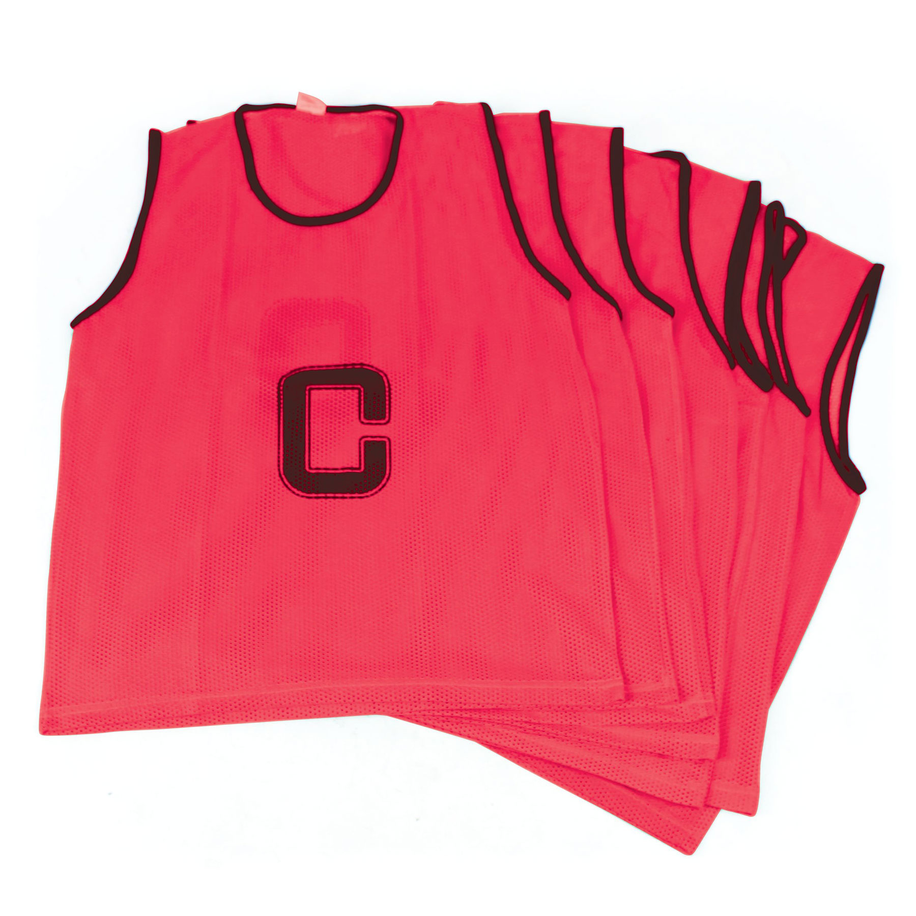 Mesh Netball Bib Set - Red, Set Of 7 | theClassroom.co