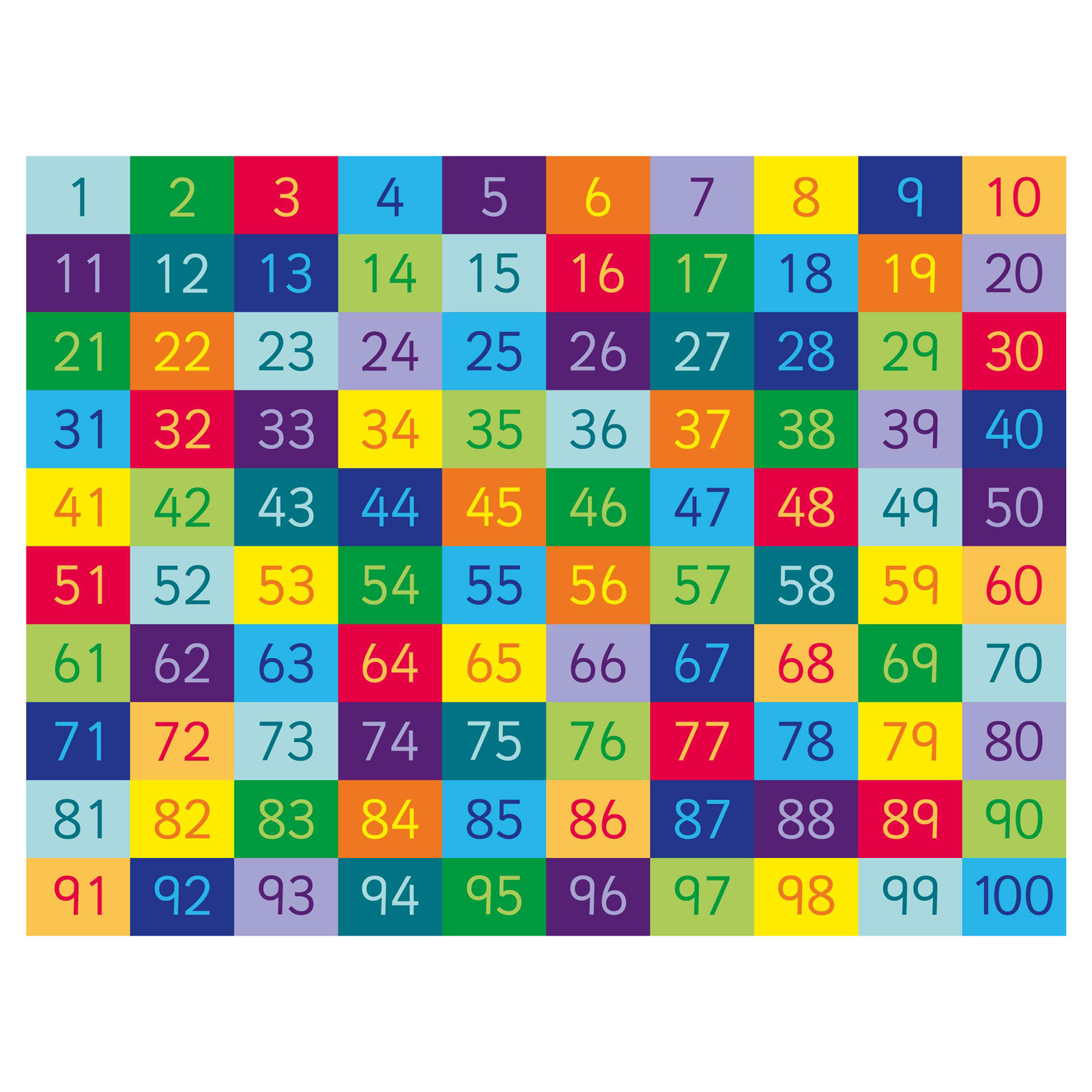 Rainbow™ 1-100 Numbers Carpet | theClassroom.co