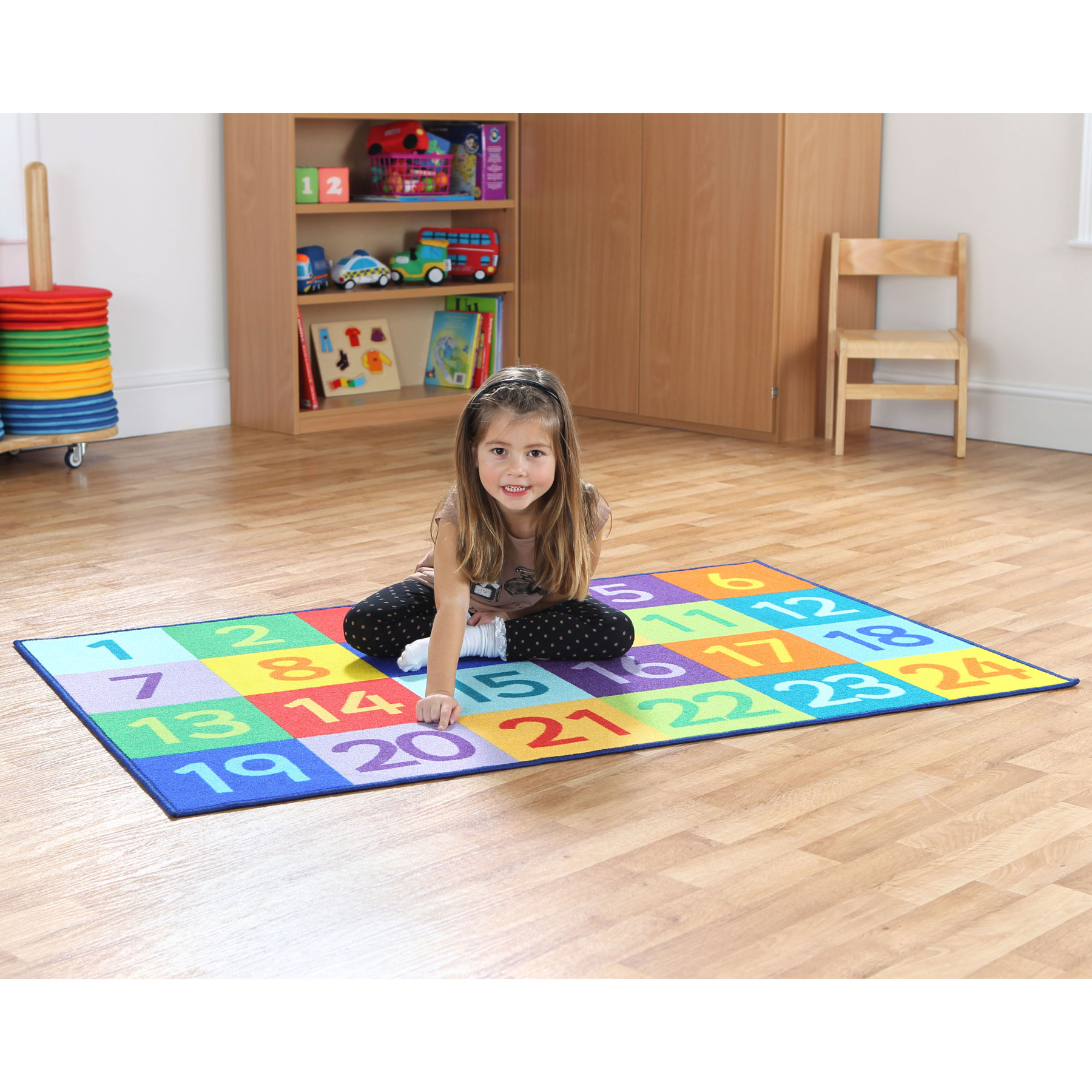 Rainbow™ 1-24 Numbers Carpet | theClassroom.co