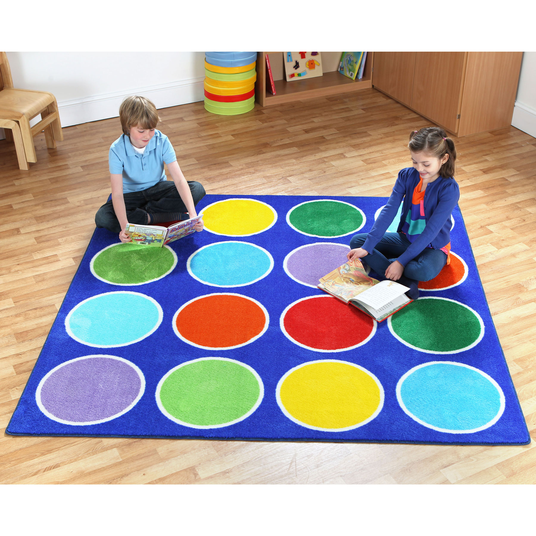 Rainbow™ Circles Placement Carpet | theClassroom.co