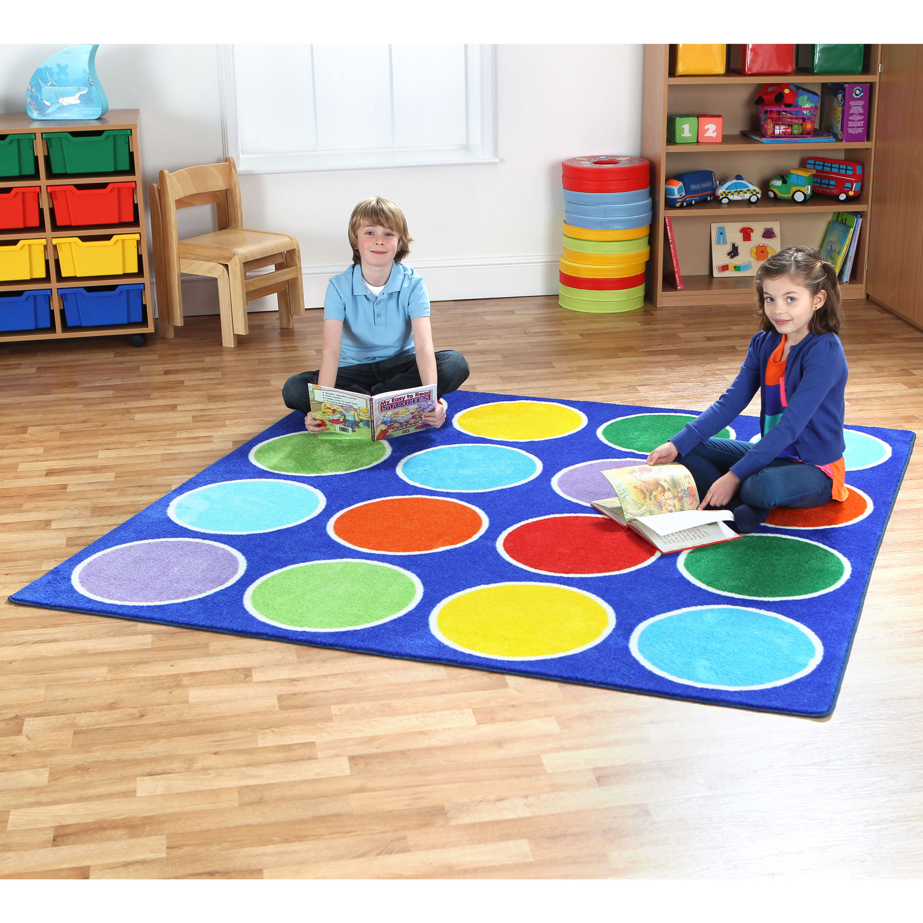 Rainbow™ Circles Placement Carpet | theClassroom.co