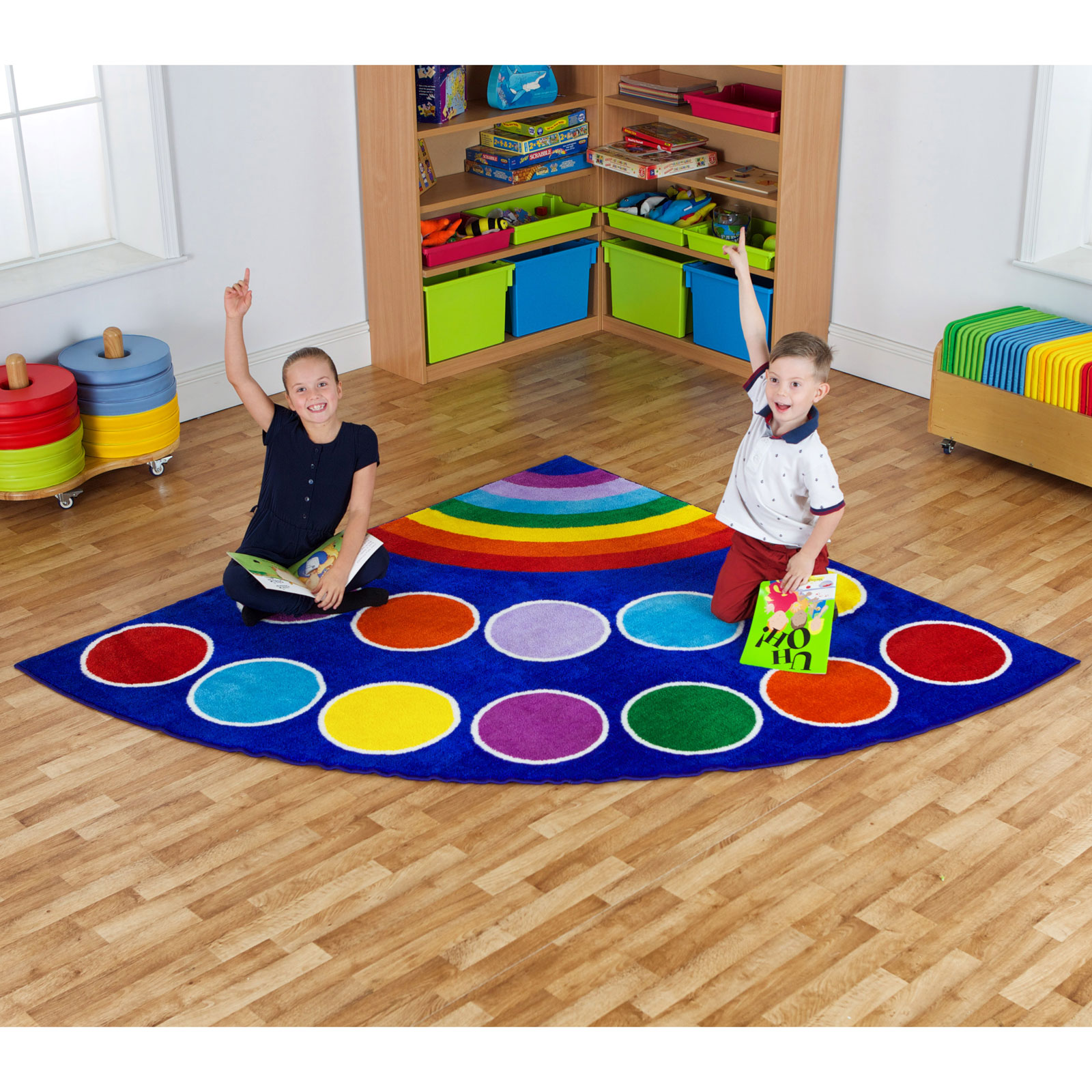 Rainbow™ Corner Placement Carpet | theClassroom.co