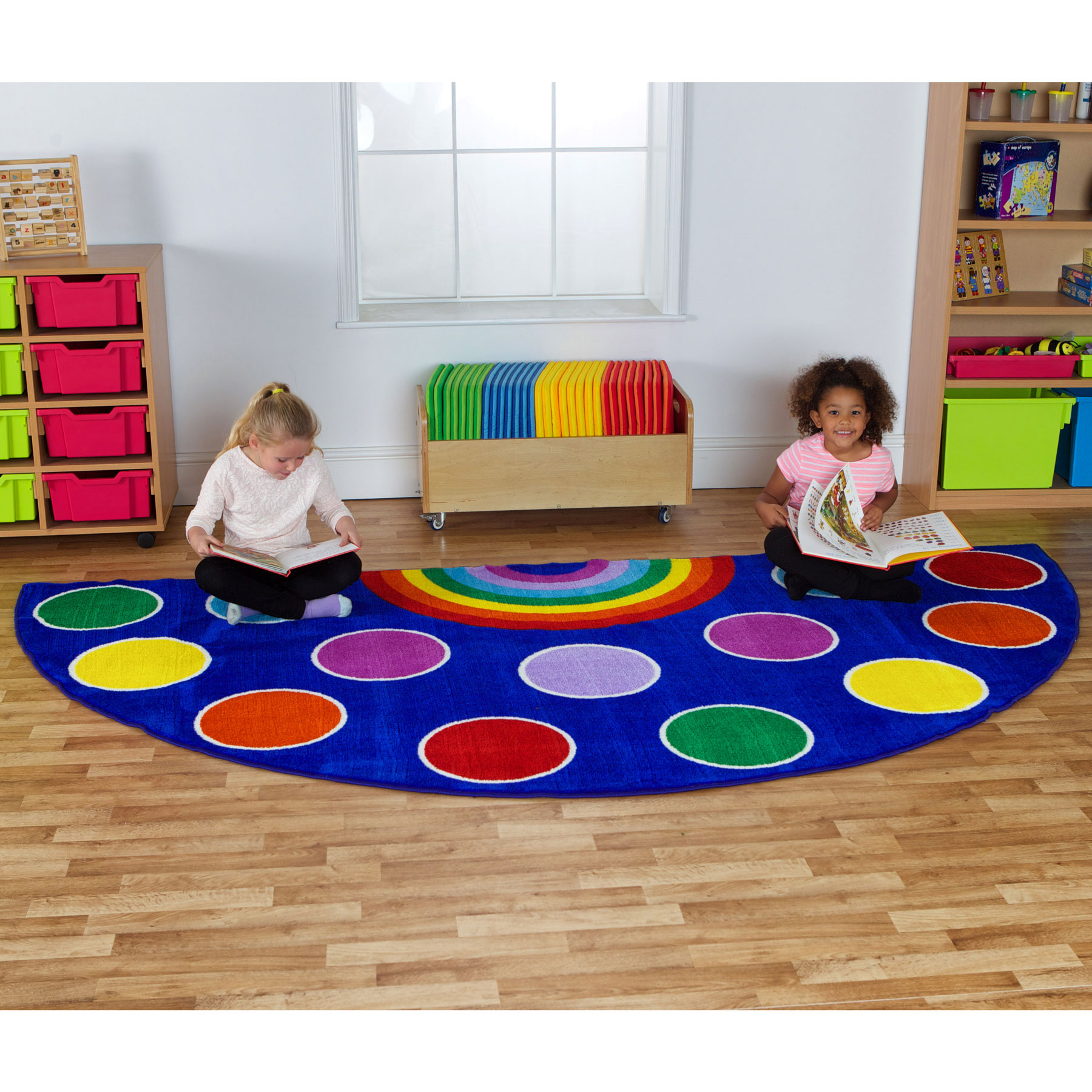 Rainbow™ Semi-Circle Placement Carpet | theClassroom.co